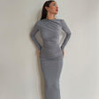 Donna Long Sleeve Sexy Maxi Dress