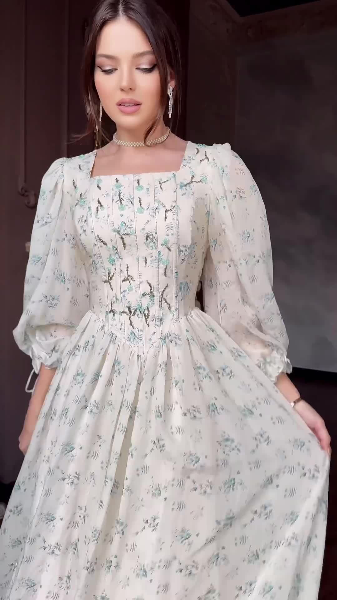 Cheryl Printed Lace Up Long Dress – Ladies Style