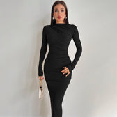 Donna Long Sleeve Sexy Maxi Dress
