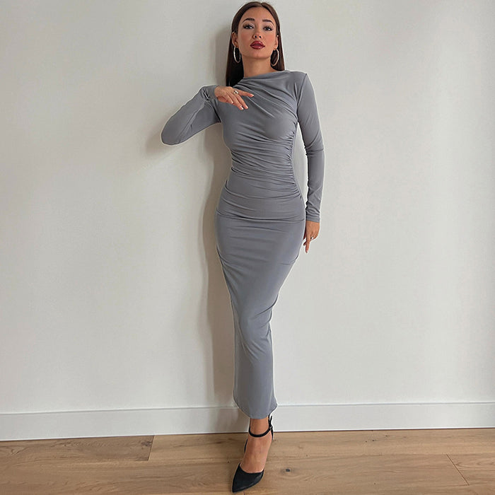 Donna Long Sleeve Sexy Maxi Dress