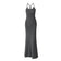 Hannah Bright Silk Backless Maxi Dress