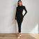Donna Long Sleeve Sexy Maxi Dress